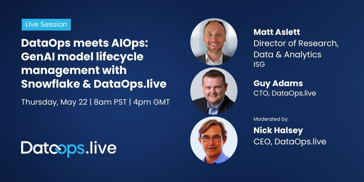 DataOps meets AIOps: GenAI model lifecycle management with Snowflake & DataOps.live